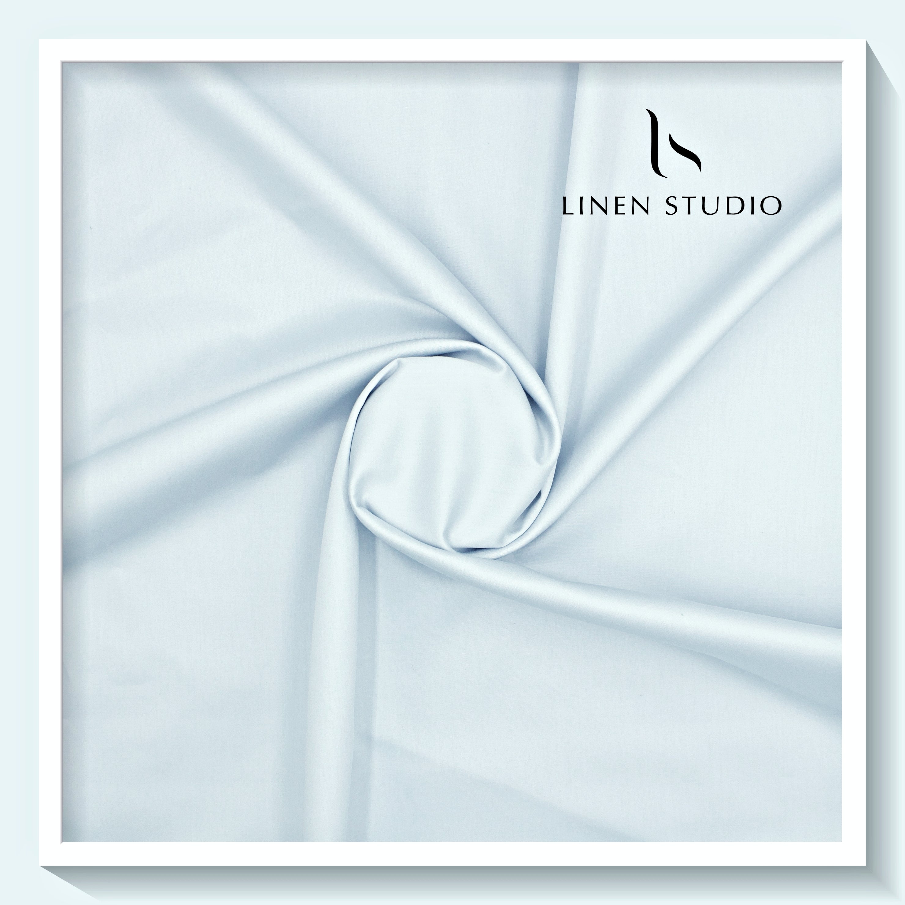 Icon Ashima 60's Satin Giza Cotton - Baby Blue – Linen Studio