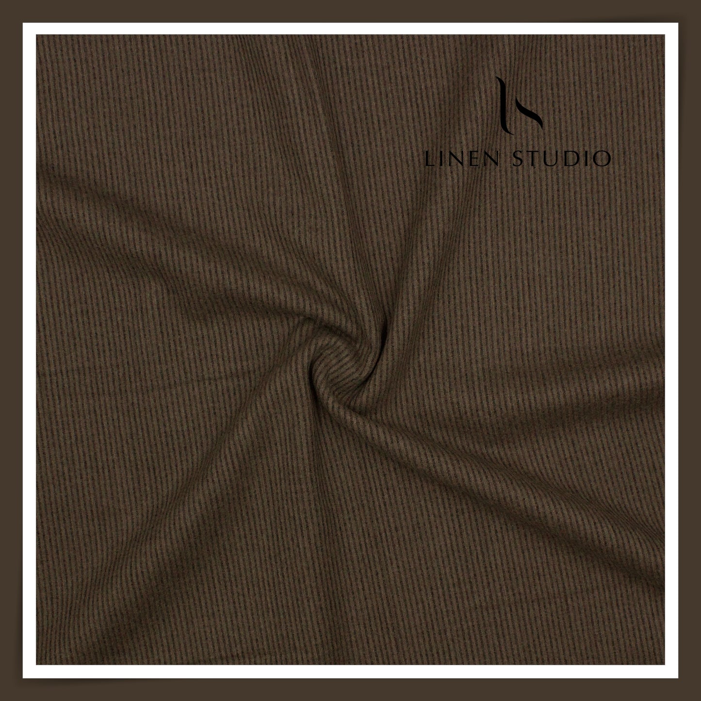 100% Merino & Cashmere Wool Flannel Suiting by Vercelli - Brown with B ...
